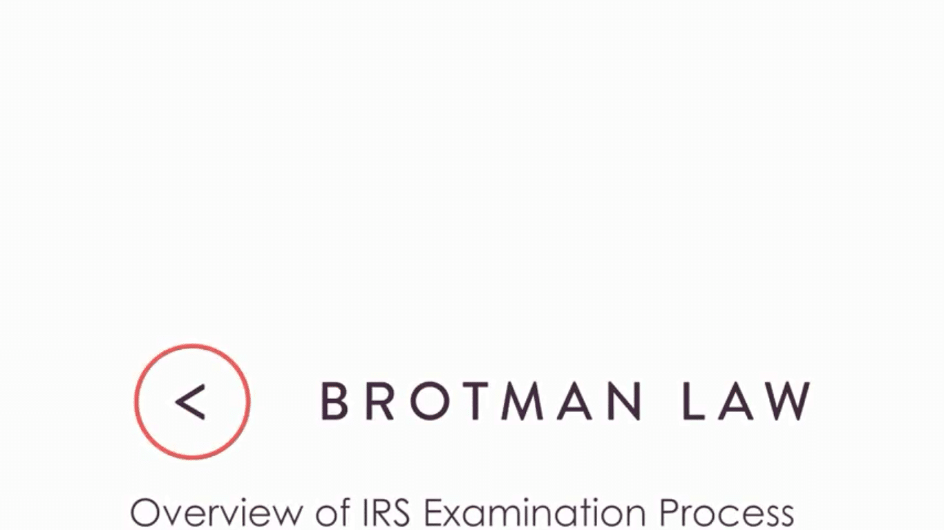 Overview of IRS Examination Process – Three Types of Audits - Brotman ...